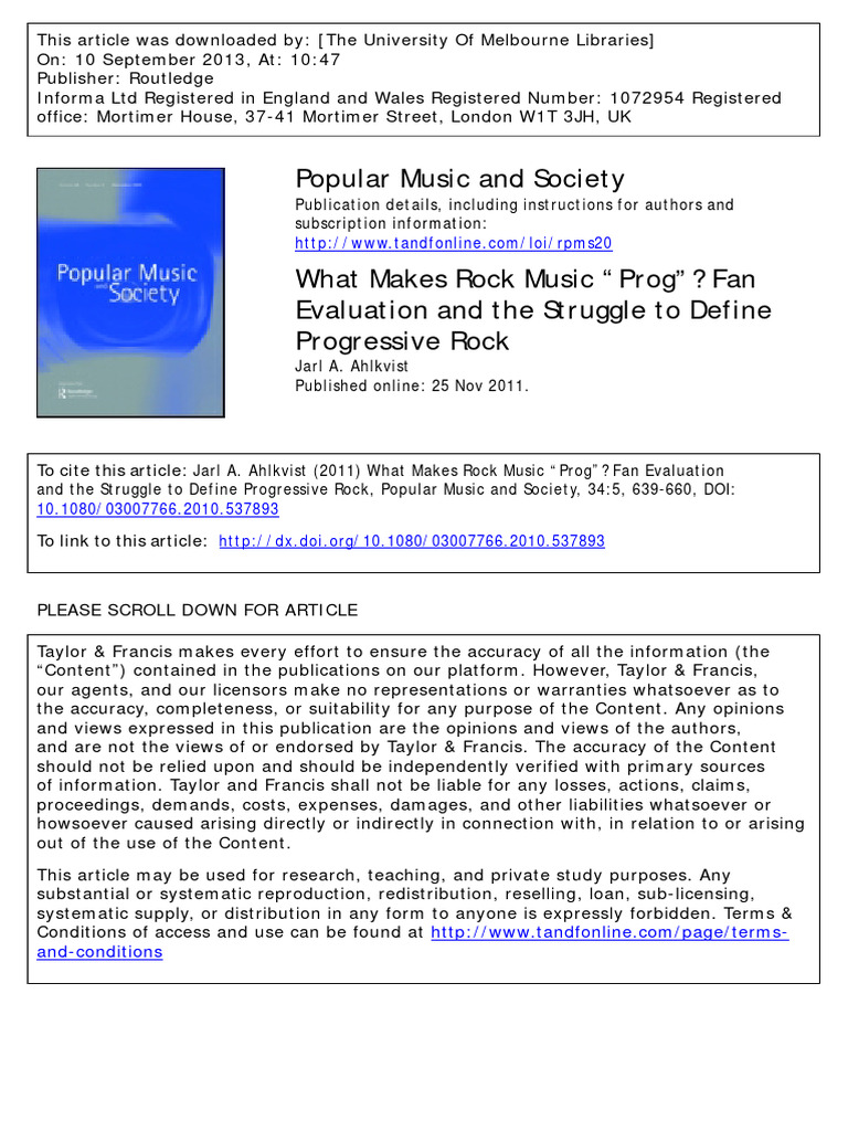 Prog Rock: Fan Debates & Definitions | PDF | Progressive Rock | Rock Music
