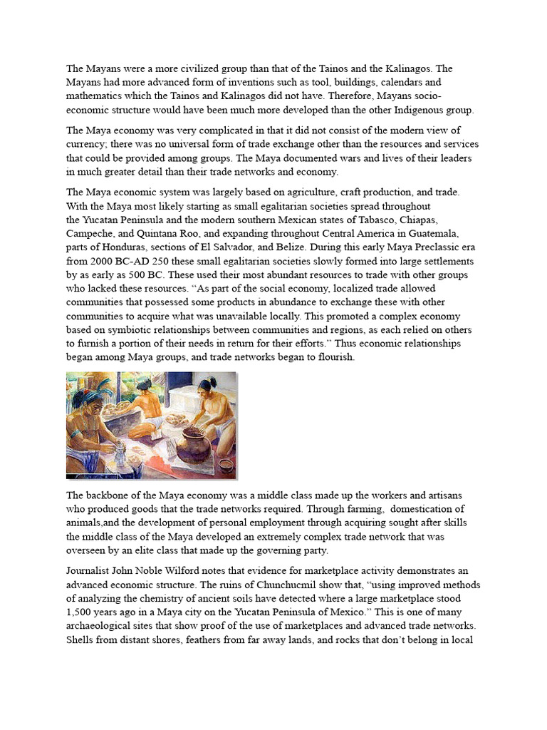 Taino vs. Maya: Socio-Economic Structures | PDF | Maya Civilization ...