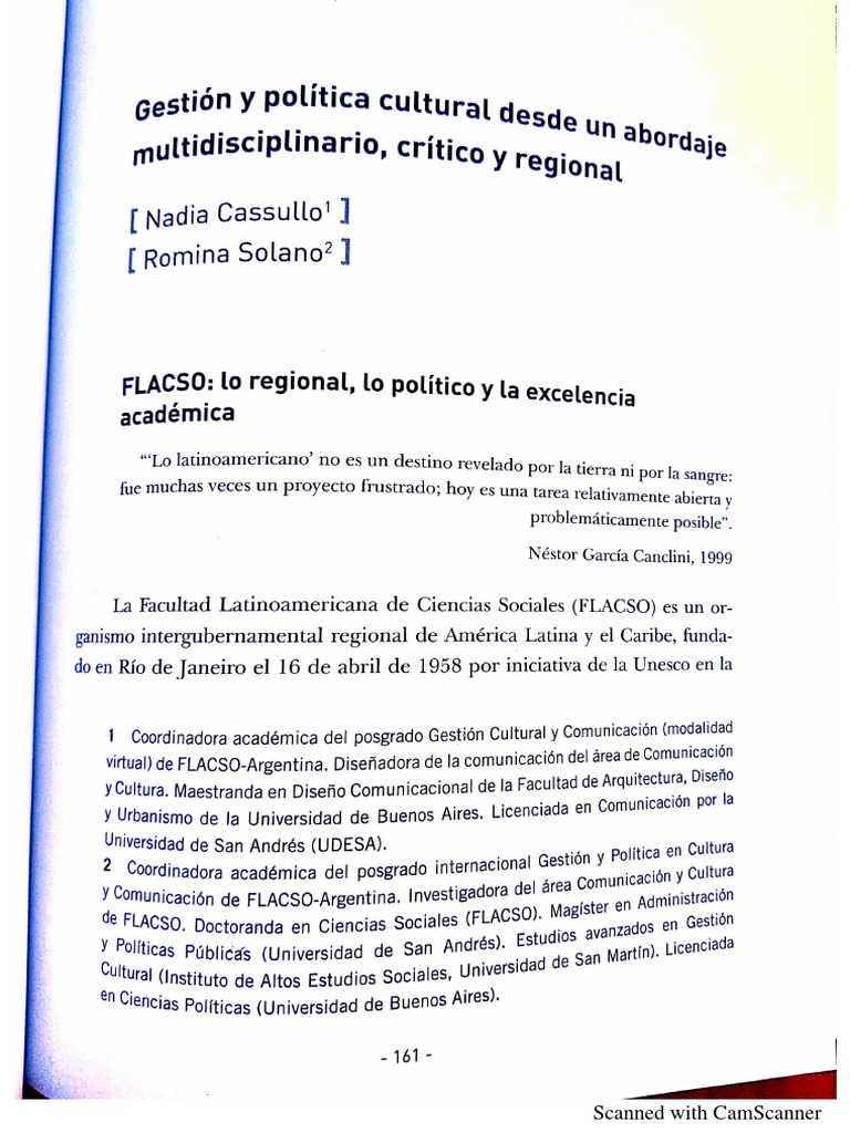 4 Gestión y Política Cultural Desde Un Abordaje Multidisciplinario ...