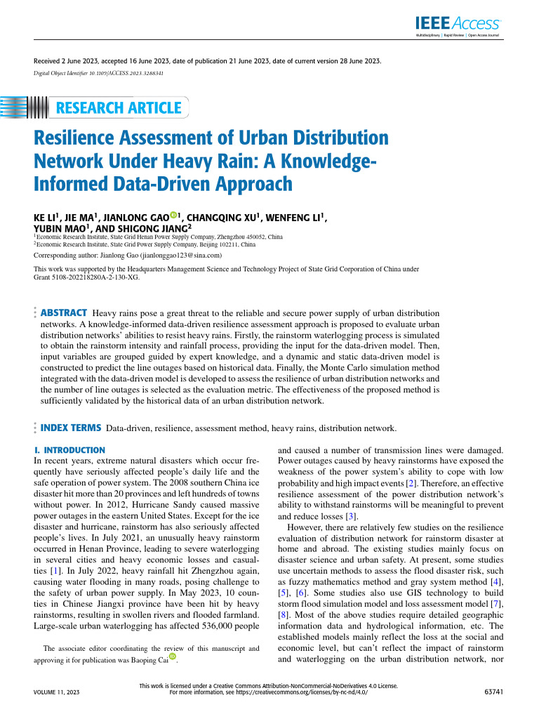 Resilience_Assessment_of_Urban_Distribution_Network_Under_Heavy_Rain_A ... Resilience_Assessment_of_Urban_Distribution_Network_Under_Heavy_Rain_A ...