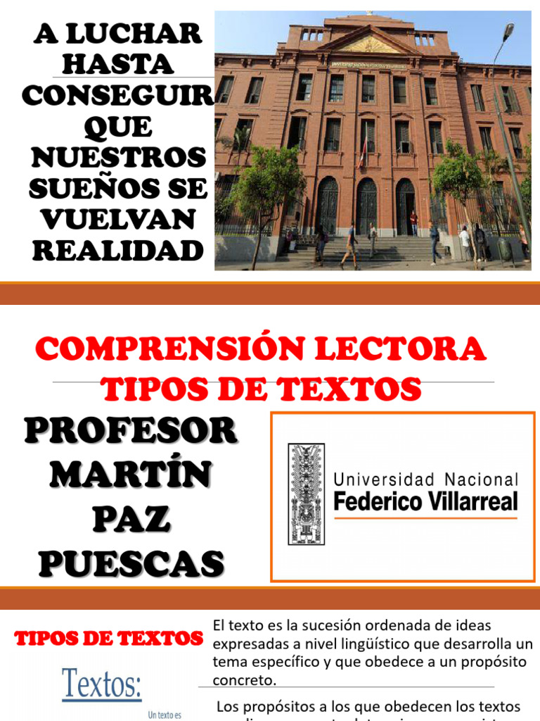 Tipos de Textos Agev | PDF | Hablar en público | Comprensión lectora