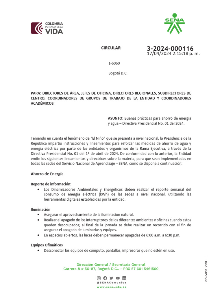 Cir 3-2024-000116 170424 | PDF | Aire acondicionado | Uso eficiente de energía
