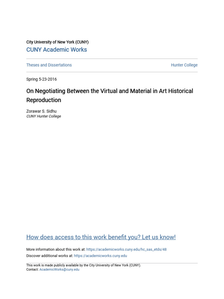 On Negotiating Between The Virtual and Material in Art Historical | PDF | Image