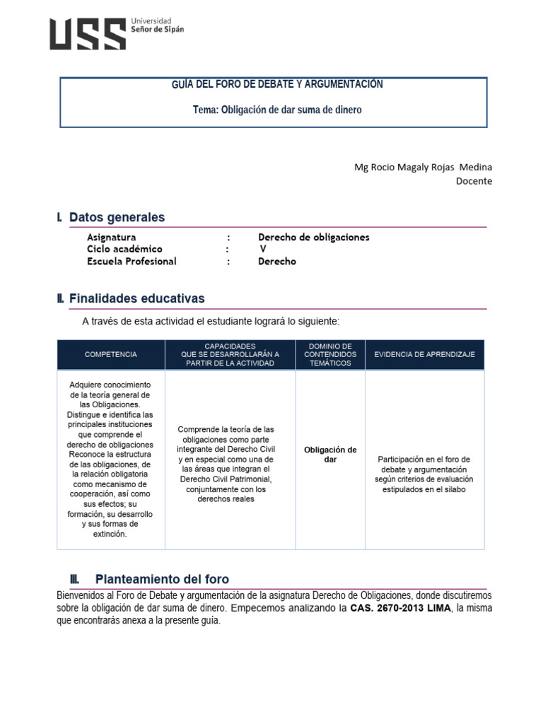 Guia Del Foro de Debate y Argumentacion | PDF | Reaseguro | Seguro