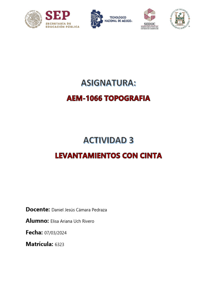 Cuestionario - Act3 - Topo (1) | PDF | Triángulo | Medición