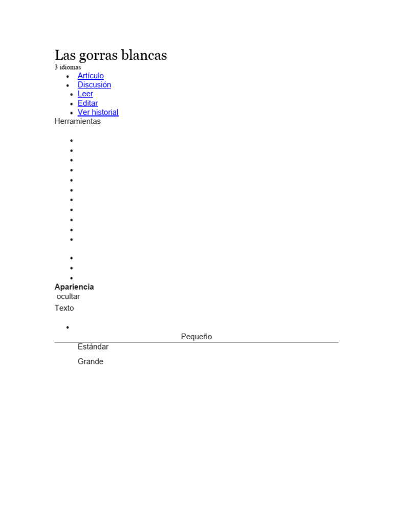 Las Gorras Blancas | PDF