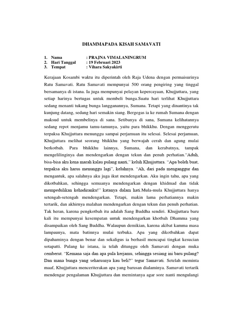 Kisah Cinta Kasih Ratu Samavati | PDF
