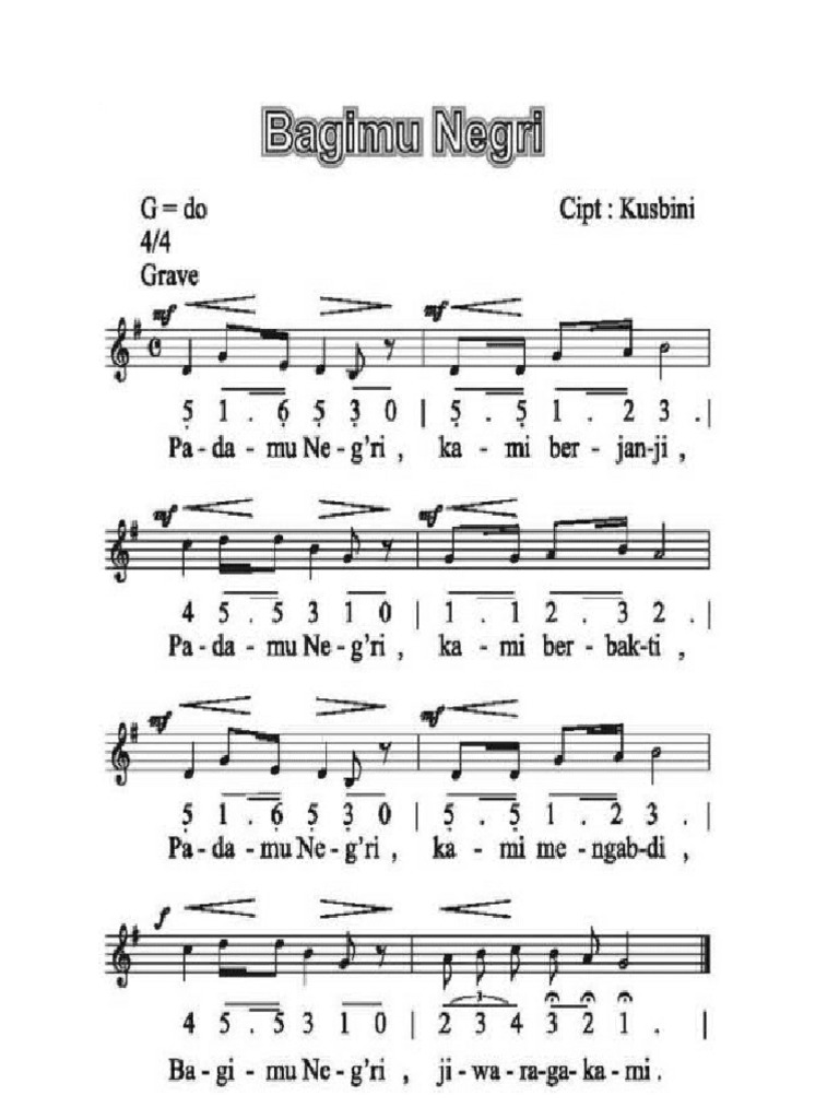 Lagu Bagimu Negeri | PDF
