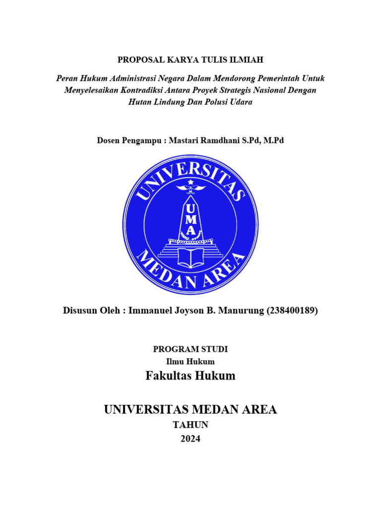 Proposal Karya Tulis Ilmiah | PDF