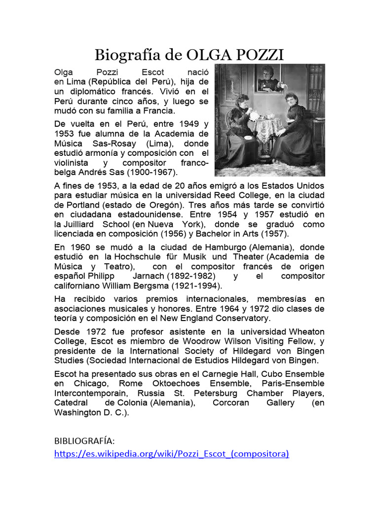 Biografía de OLGA POZZI | PDF