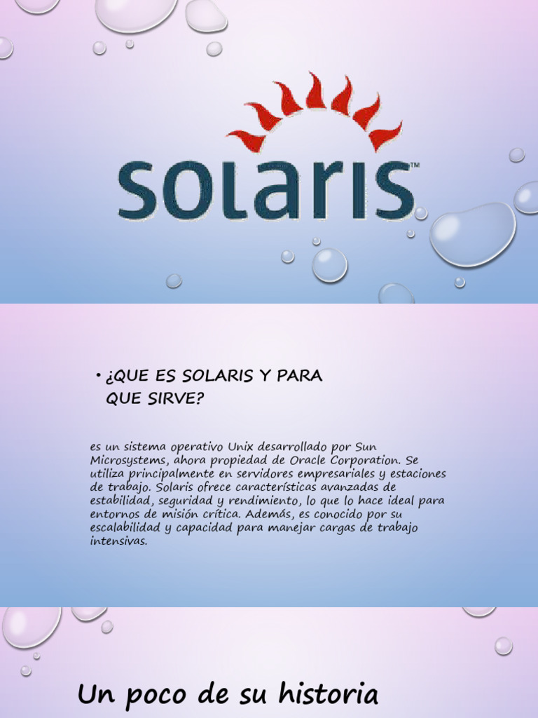 Sistema Operativo Solaris | PDF
