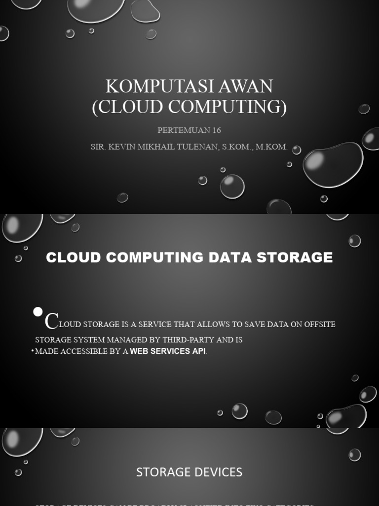 Pertemuan 16 - Komputasi Awan | PDF | Cloud Computing | File System