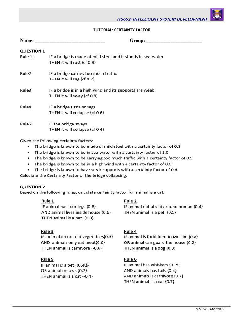 Certainty Factor Calculations in Intelligent Systems | PDF