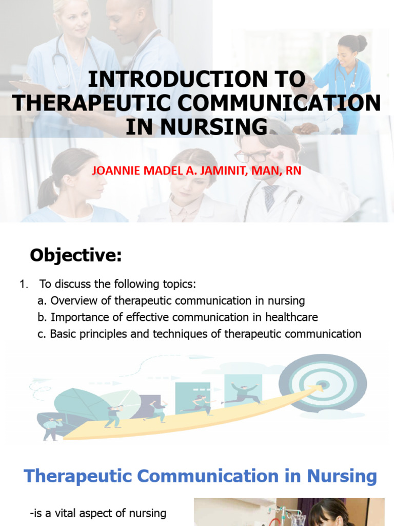 Week 1 Introduction To Thera Com | PDF | Communication | Nursing