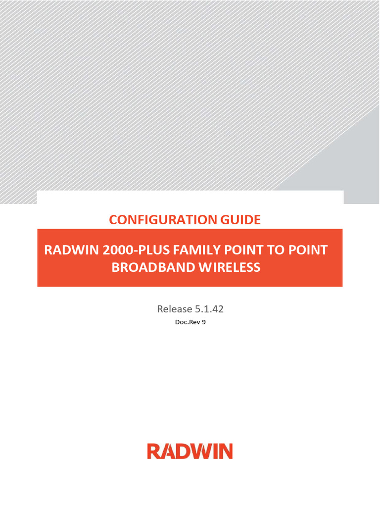 Radwin Alpha RW2000 F54 Manual | PDF | Computer Network | Application ...