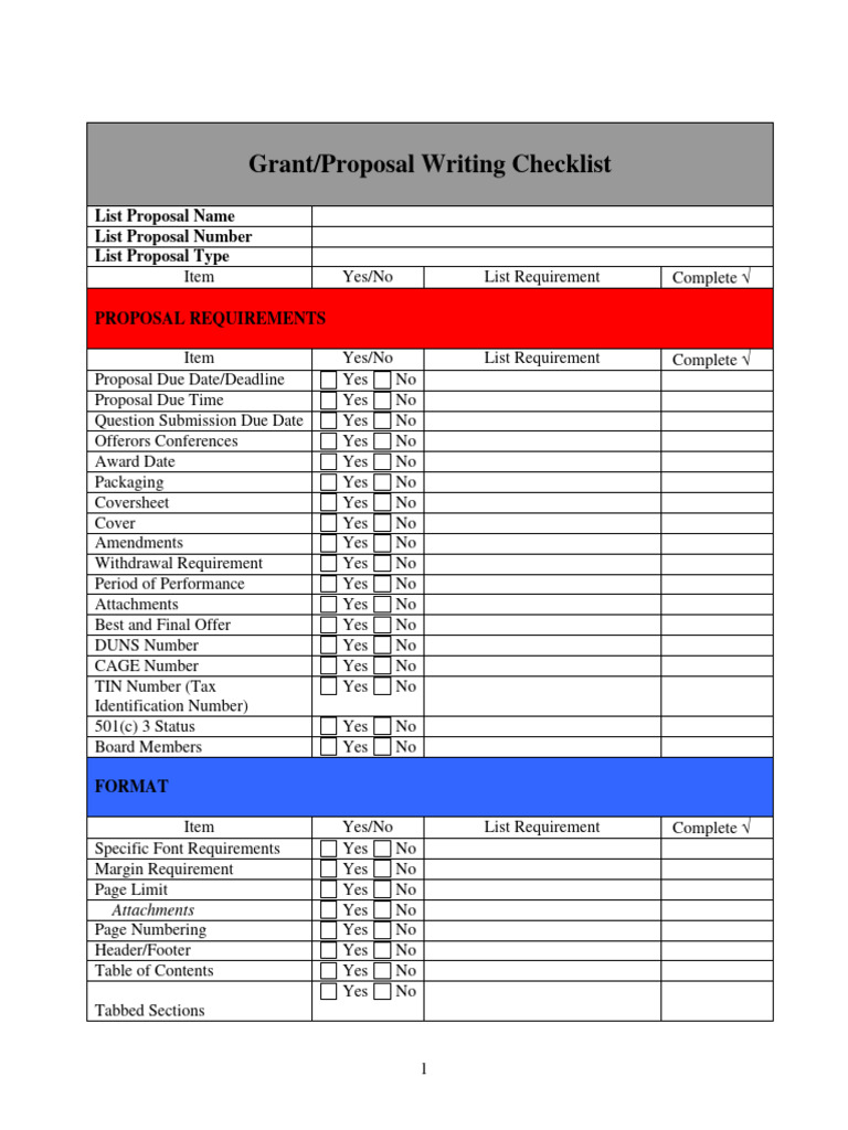 Grant Writing RFP Checklist | PDF | Grant Writing | Business