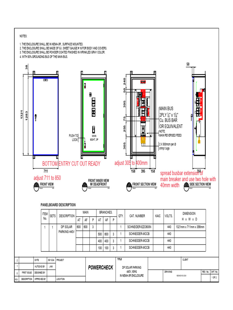 Distribution Panels in Nema-3r-1 | PDF