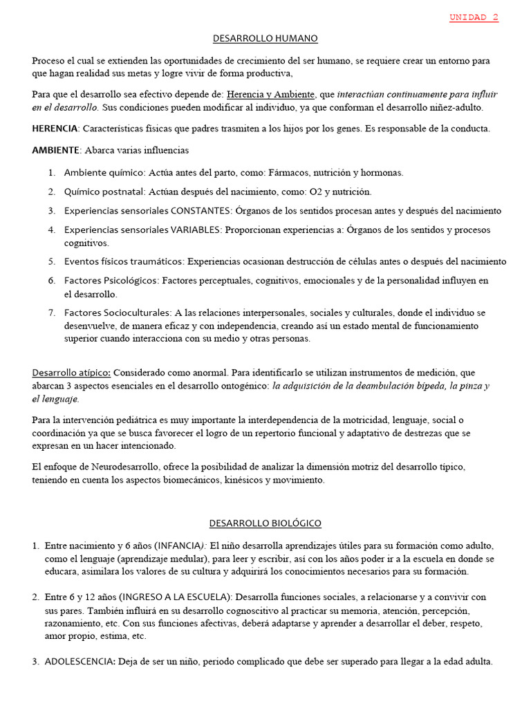 Apunte Unidad 2 Psico | PDF | Pensamiento | Adultos