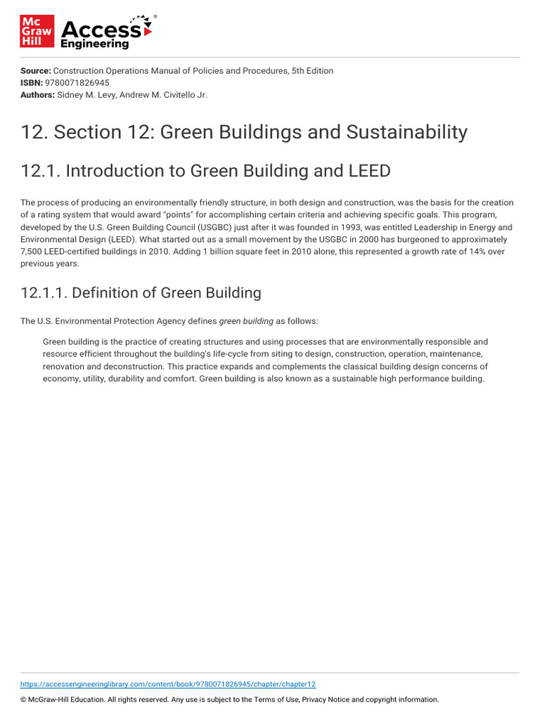 LEED Section-12-Green-Buildings-And-Sustainability | PDF | Green ...