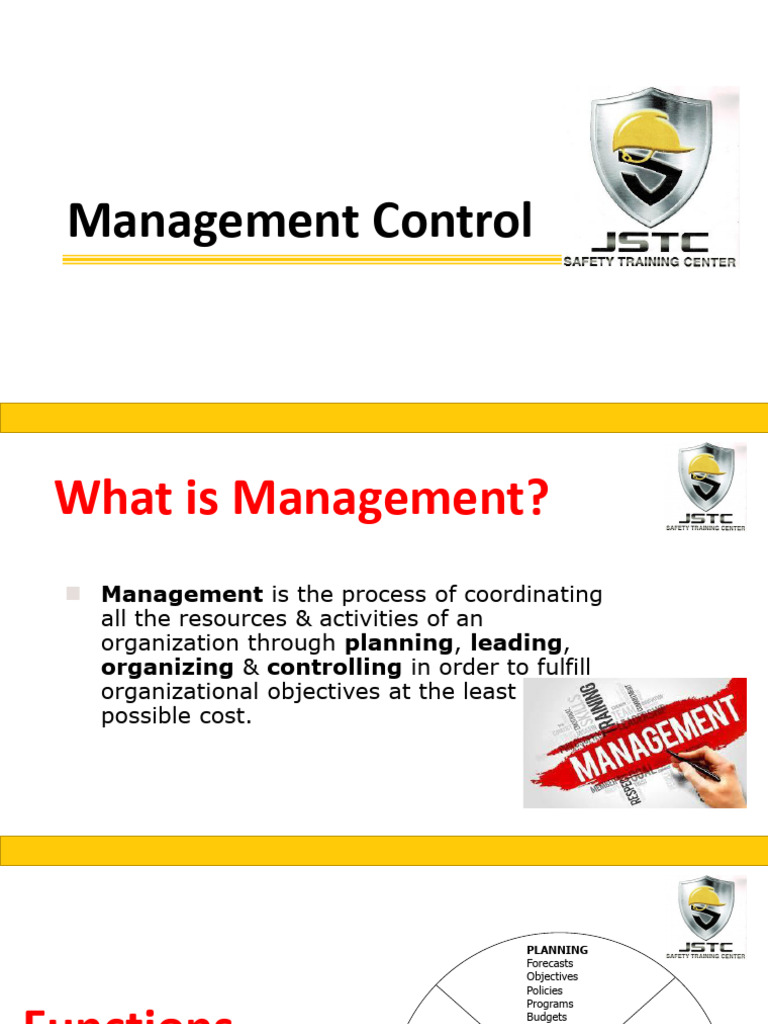 Topic 03 - Management Control | PDF | Planning | Business