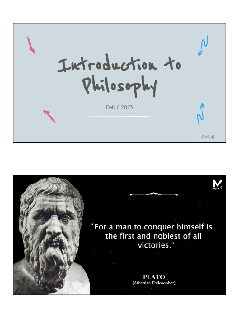 1.1 Intro To Philosophy | PDF | Metaphysics | Epistemology