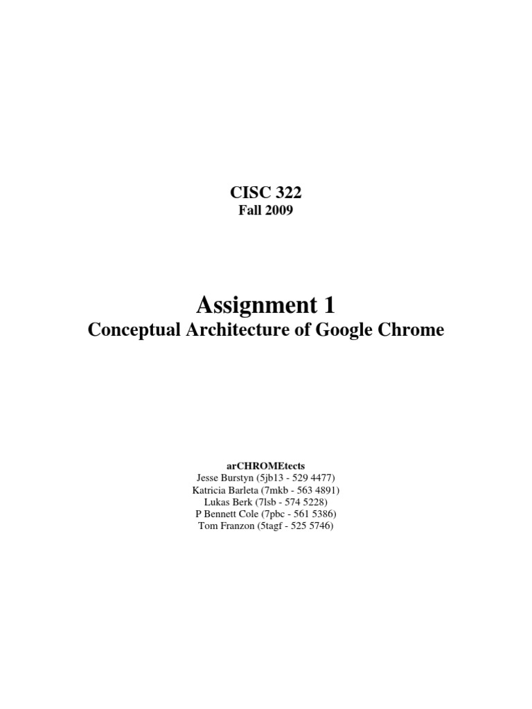 Assignment 01 Conceptual Architecture of Google Chrome Archrometects ...