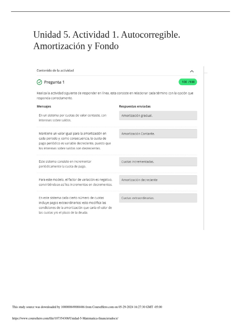 Unidad 5 Matematica Financiera | PDF