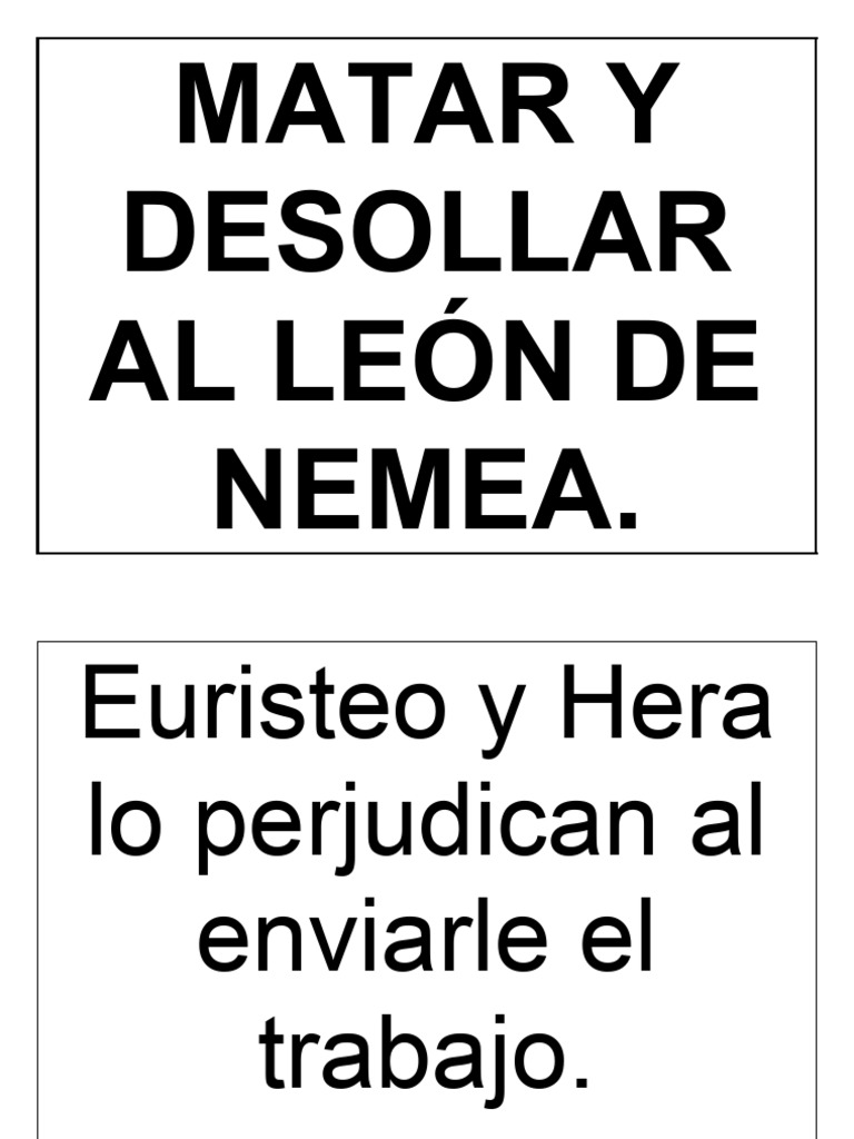 Matar y Desollar Al León de Nemea | PDF | Hera | Mitología griega Matar y Desollar Al León de Nemea | PDF | Hera | Mitología griega