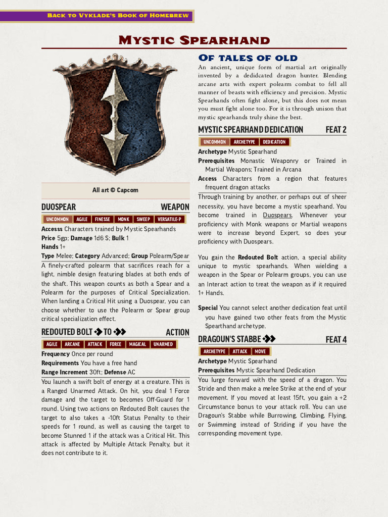 Mystic Spearhand | PDF | Spear