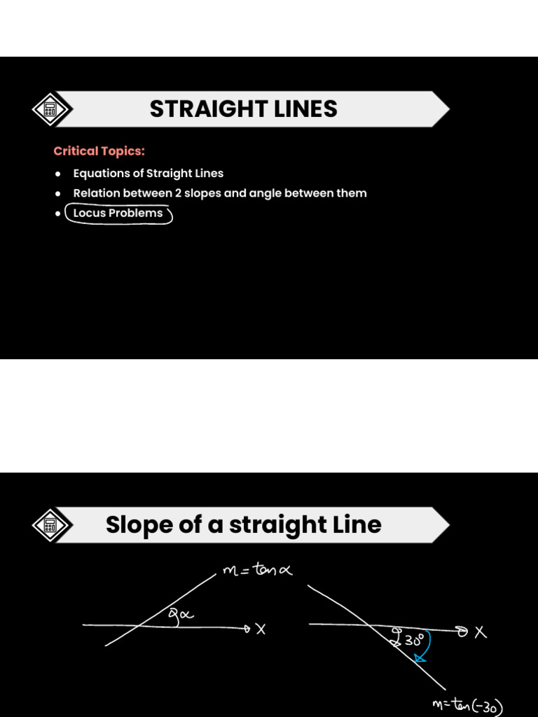 Straight Line Session PDF Removed | PDF | Angle | Analytic Geometry