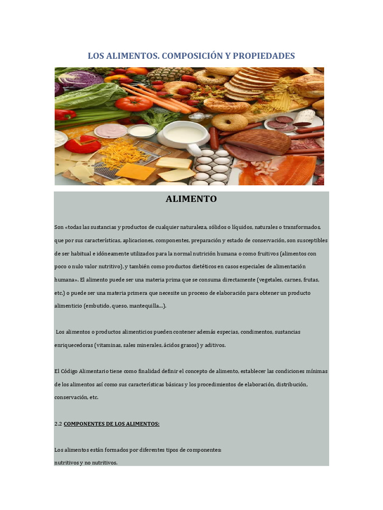 ALIMENTOS Y SU CLASIFICACION | Descargar gratis PDF | Alimentos ...