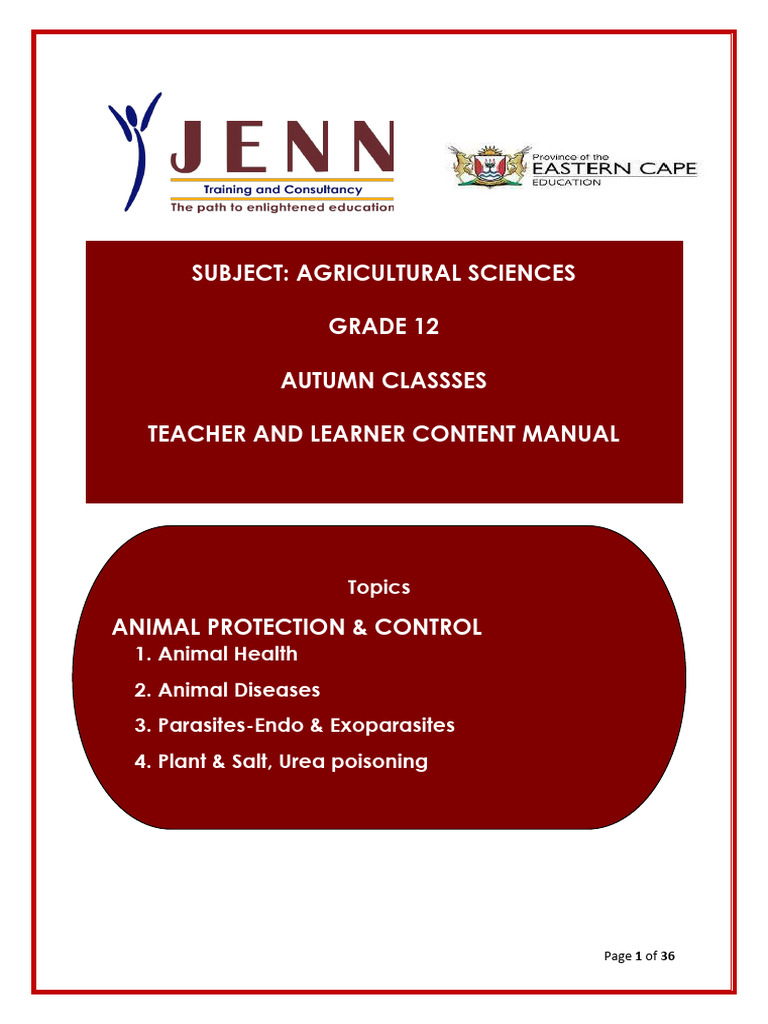 agric_autumn2024 | Download Free PDF | Infection | Parasitism