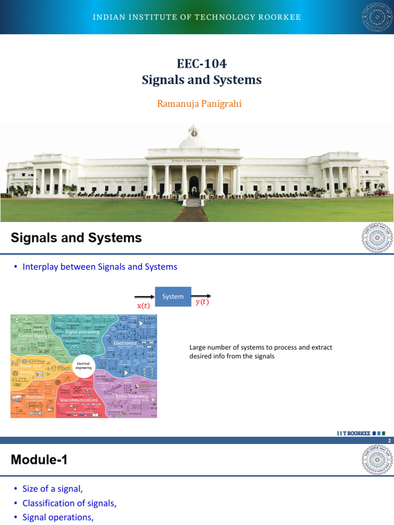 EEC-104 Module | PDF | Discrete Time And Continuous Time | Mathematical Analysis