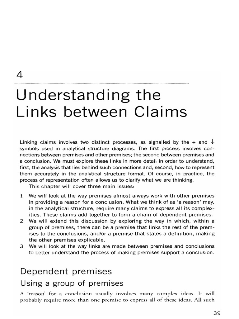 Understanding The Links Between Claims SOFT UNIT 4 | Download Free PDF ...