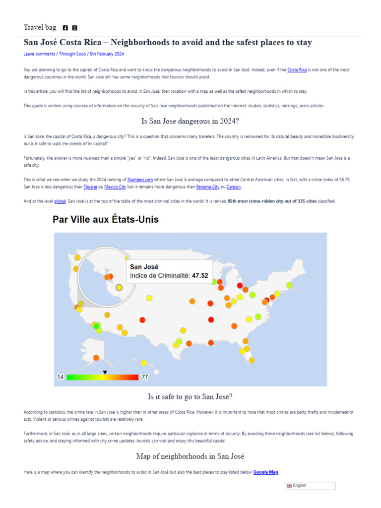 San José Costa Rica - Neighborhoods To Avoid and Safest Places To Stay ...
