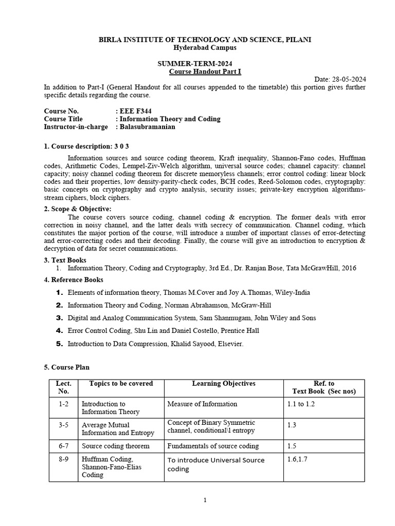 Ece F344 | PDF | Code | Cryptography