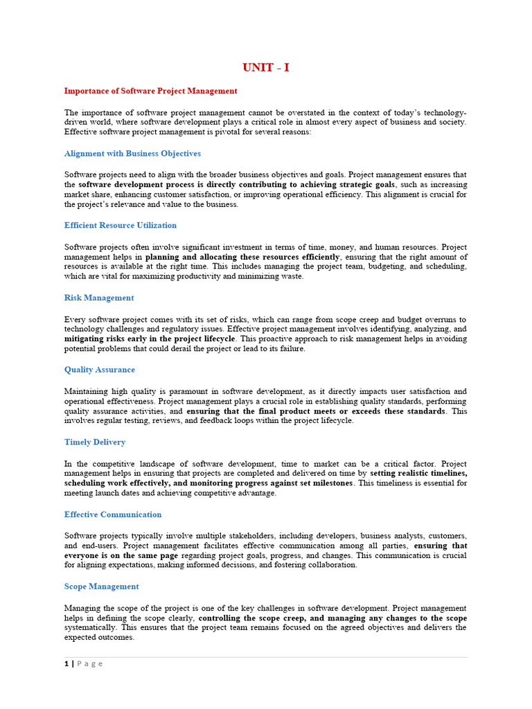 Unit - I | PDF | Scrum (Software Development) | Agile Software Development