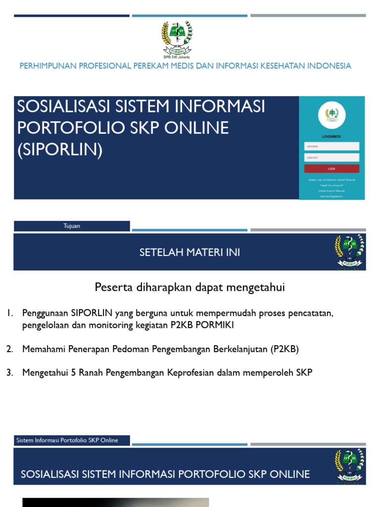 Sosialisasi SIPORLIN untuk PMIK | PDF | Bisnis | Teknologi & Rekayasa