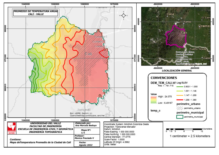 Temperatura Cali | PDF | Cartografía | Tecnología geográfica