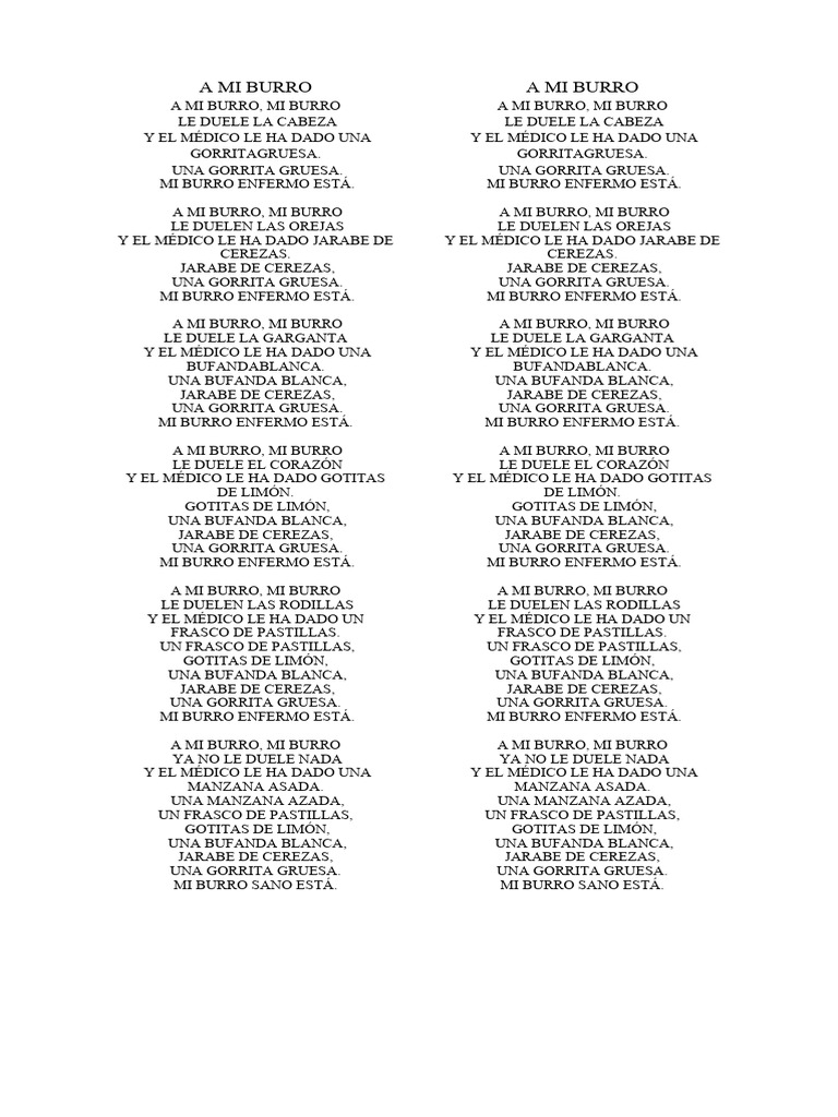 A Mi Burro | PDF
