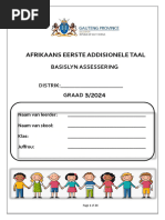 Grade 5 Afrikaans FAL Term 3 Assessment (BW) | PDF