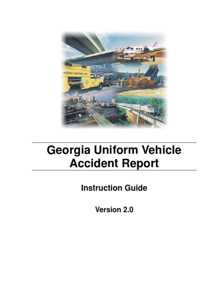 Georgia Uniform Vehicle Accident Report | PDF | Truck | Traffic Collision