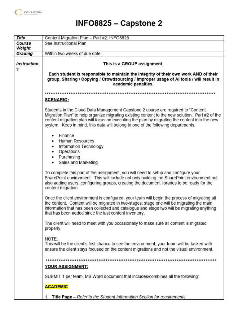 Content Migration Plan Part 2 Instructions Info8825 Pdf Share Point Libraries 