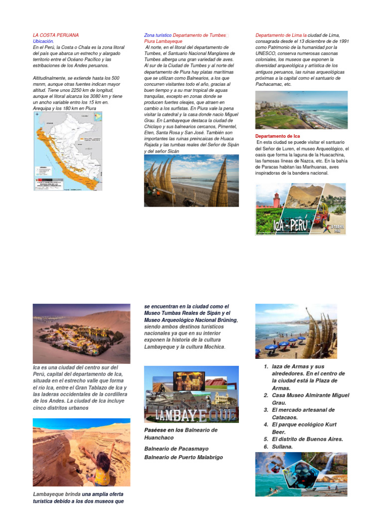 LA COSTA PERUANA | PDF | Perú | Lima