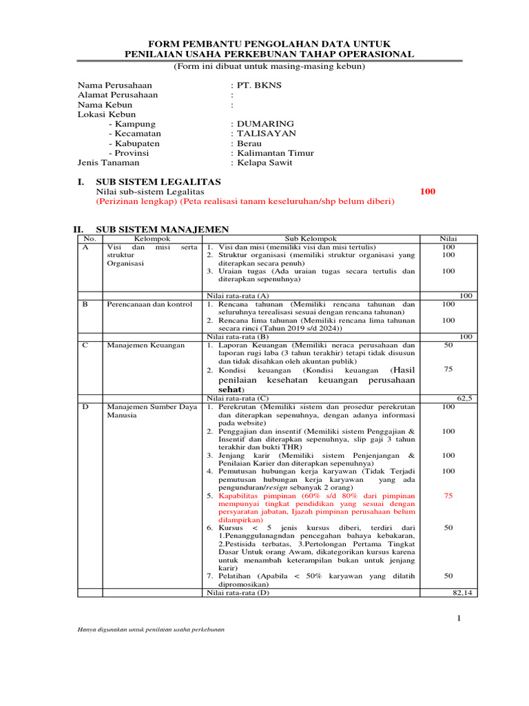 Contoh Pendataan | PDF