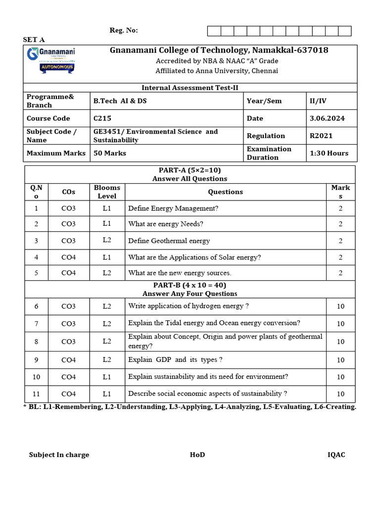 IAT 2 ESS QP-aids | PDF | Sustainability | Environmental Social Science