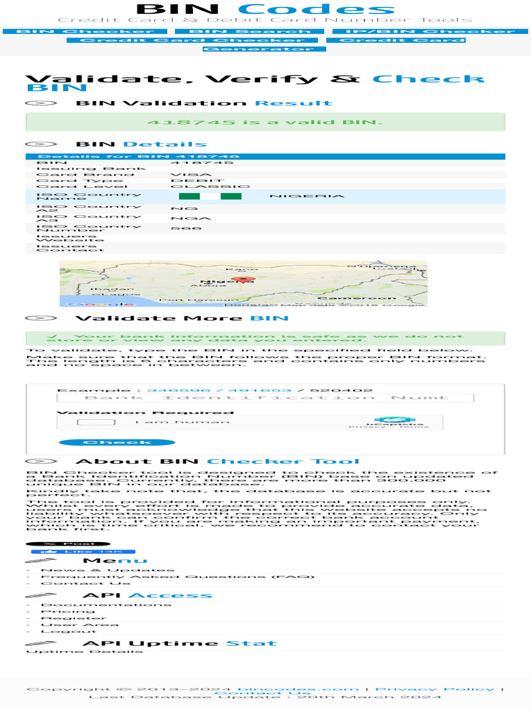 Validate, Verify & Check BIN - Bank Identification Number 2 | PDF | Law