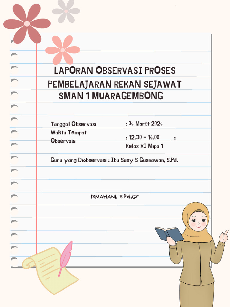 Laporan Observasi Rekan Sejawat Isma | PDF