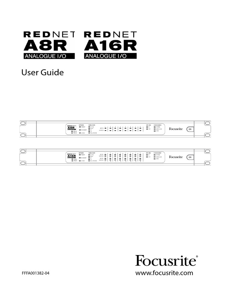 RedNet A8R - A16R User Manual (English) | PDF | Power Supply ...