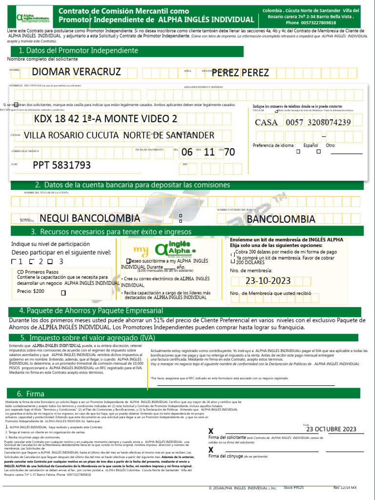 Contrato Diomar | PDF | Impuestos | Economias